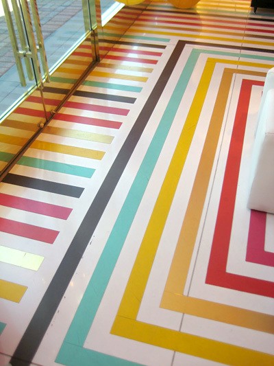 DIY Color: Vinyl Striped Floor - Sensational Color